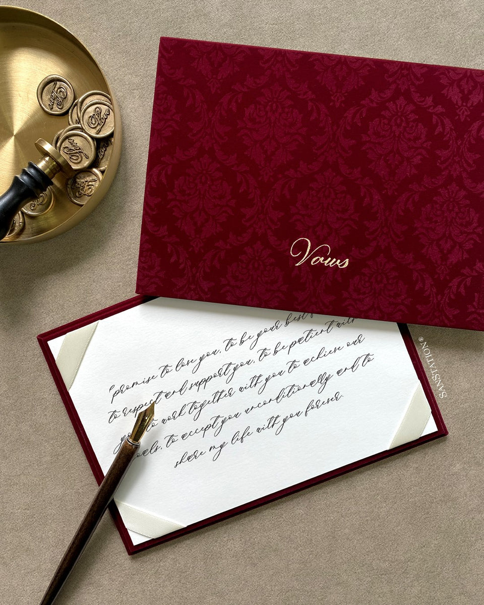 VELVET CHARM VOWS CARD (CURSIVE) – SanStation